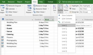 Subtasks and Summary Tasks in Microsoft Project - Simon Sez IT