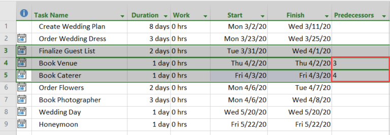 Linking Tasks in Microsoft Project - Simon Sez IT