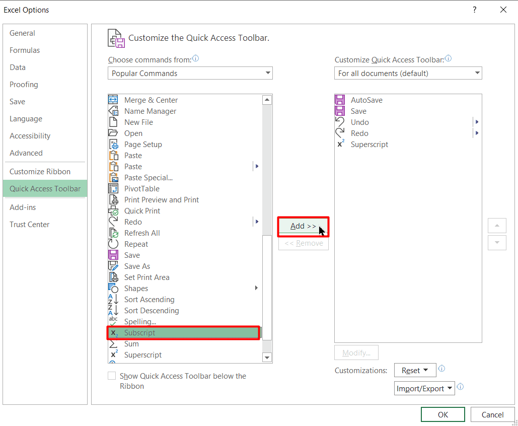 How to Add Subscript in Excel? (6 Best Methods)