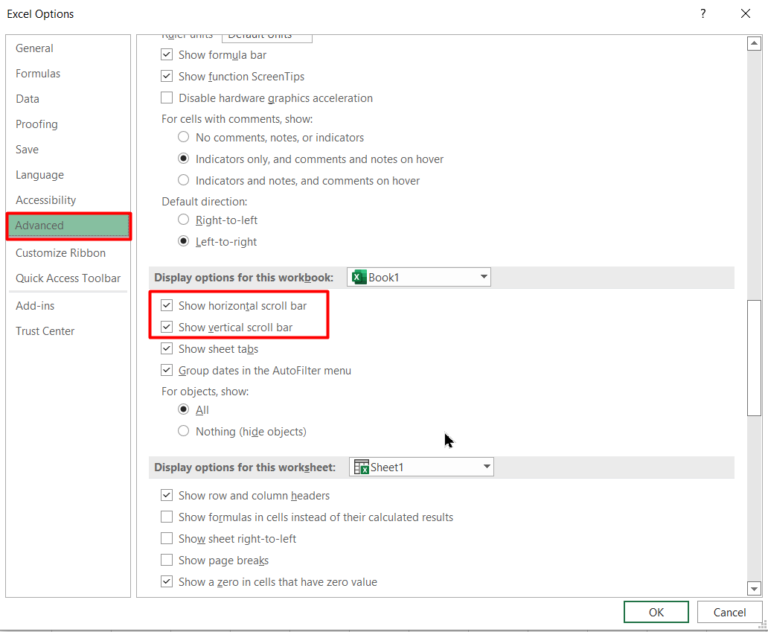 Is Your Excel Scroll Bar Missing 4 Easy Ways To Fix It