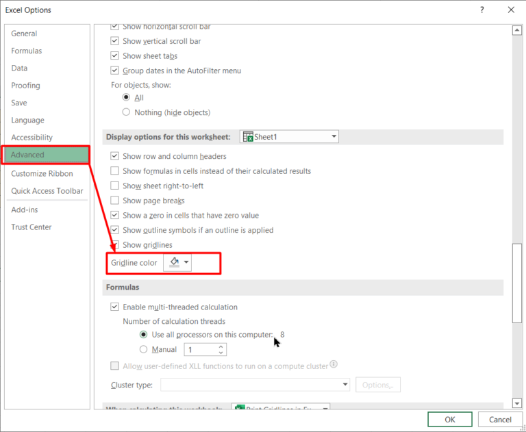 How to Print Gridlines in Excel? 2 Easy Examples