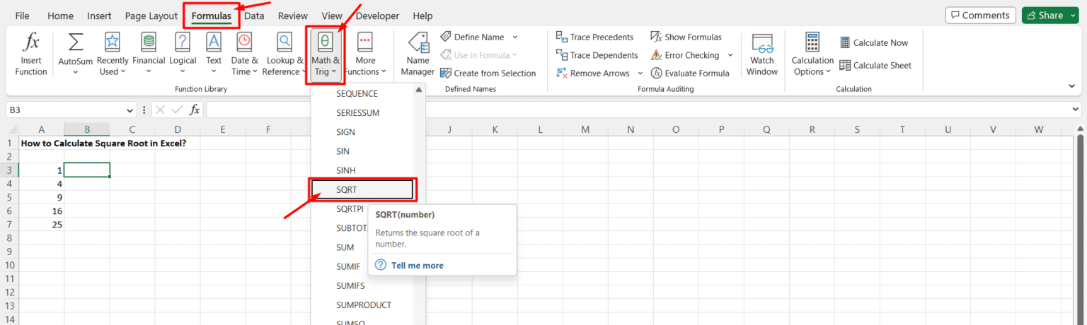 How to Calculate Square Root in Excel? 3 Proven Ways