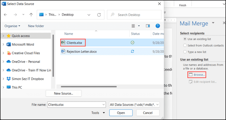 How to Use Mail Merge to Create Letters, Envelopes, and Labels - Simon Sez IT
